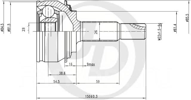 Шрус наружный Корея Corolla 150 / Avensis 270 купить в Барнауле по цене ...