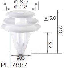 Клипса для Nissan [PL-7887] купить во Владивостоке по цене: 40 ...