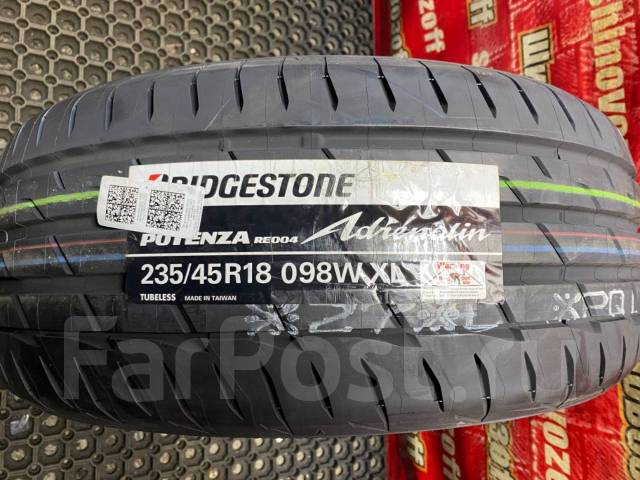 Bridgestone Potenza RE004 Adrenalin, 235/45R18 98W XL, 18", 1 шт, в наличии, 235 мм, 45 %. Цена ...