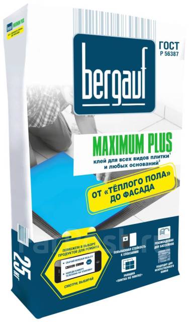 Клей для плитки Bergauf Keramik Maximum - Строительные смеси во ...