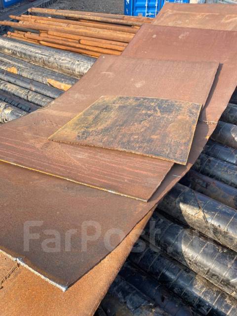 Лист б/у металлический 6мм 1,5*6, в наличии. Цена: 45₽ в Артеме