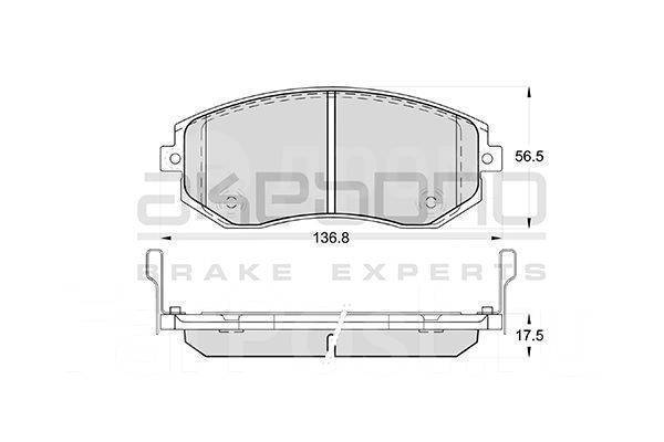 Колодки передние Akebono Subaru XV GP7 Forester SG# SH# SJ# Exiga ...
