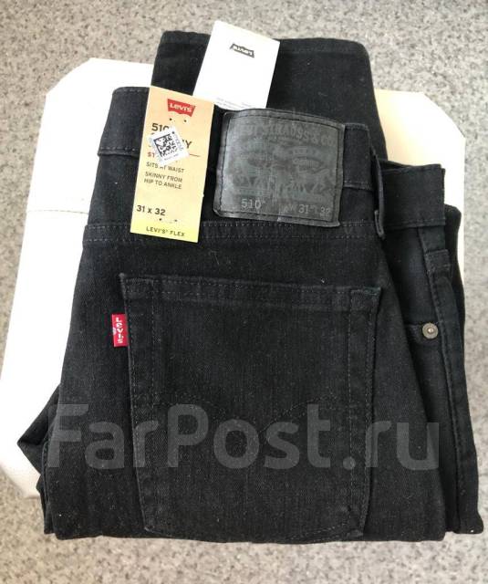 Джинсы Levi's 510 Flex чёрные, размер: 46, 92,0 см, 82,0 см, 99,0 см ...