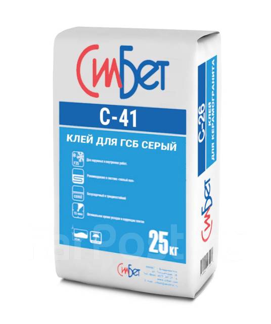 КЛЕЙ ДЛЯ Газобетона Серый С-41, в наличии. Цена: 472₽ во Владивостоке