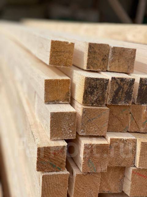Брусок 50*50, 50*70 ель, лиственница, в наличии. Цена: 180₽ в Хабаровске
