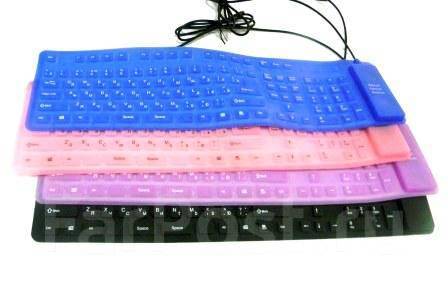 Резиновая клавиатура в тубусе USB розовая - Клавиатуры, мыши ...