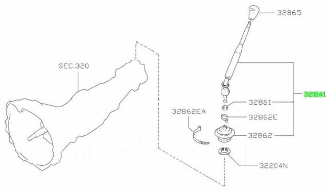 Рычаг КПП Nissan 32839-05U11 R32 R33 R34 WGNC34 4WD купить в Санкт ...