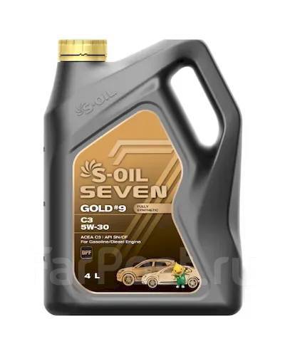 S-OIL 7 GOLD #9 C3 5W-30 Fully Synthetic (4л), синтетическое, 4,00 л ...