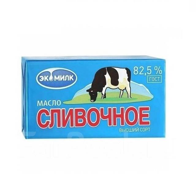 Масло сливочное 82,5% Экомилк Россия 450гр, в наличии. Цена: 690₽ во ...