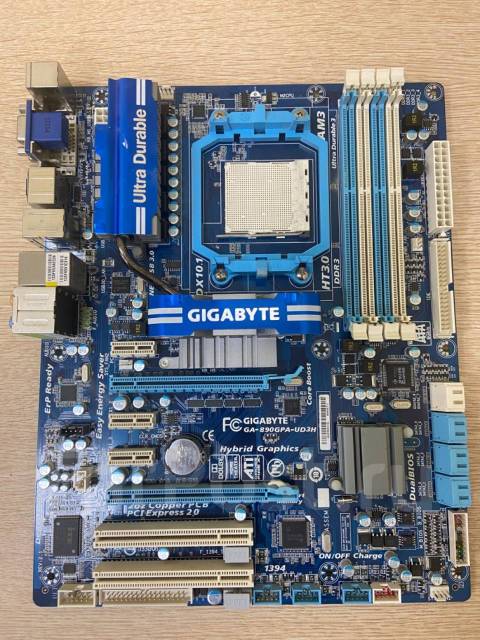 Материнская плата Gigabyte GA-890GPA-UD3H, AMD 890GX, б/у, в наличии ...
