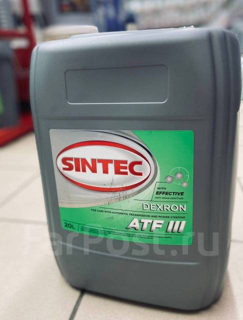 Масло д/автомат. трансмиссий Sintoil/Sintec ATF III G 20л, синтетическое, 20,00 л. в наличии ...