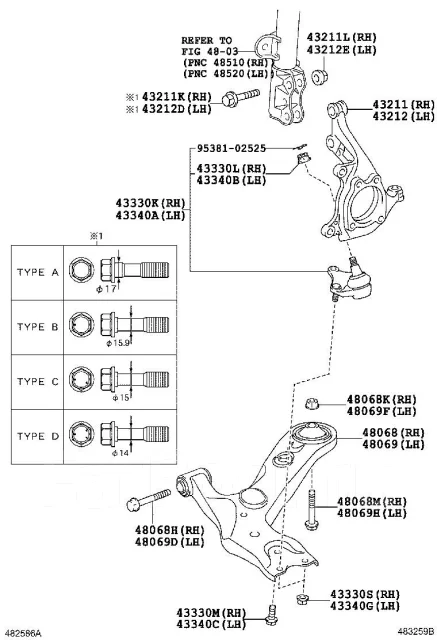 Сайлентблоки рычага Япония, 4 шт Toyota Prius Alpha ZVW40/41 купить во ...