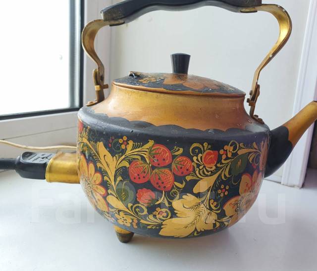 Красивый советский электро чайник 2.5 л Хохлома СССР 1988 год - Мелкая ...