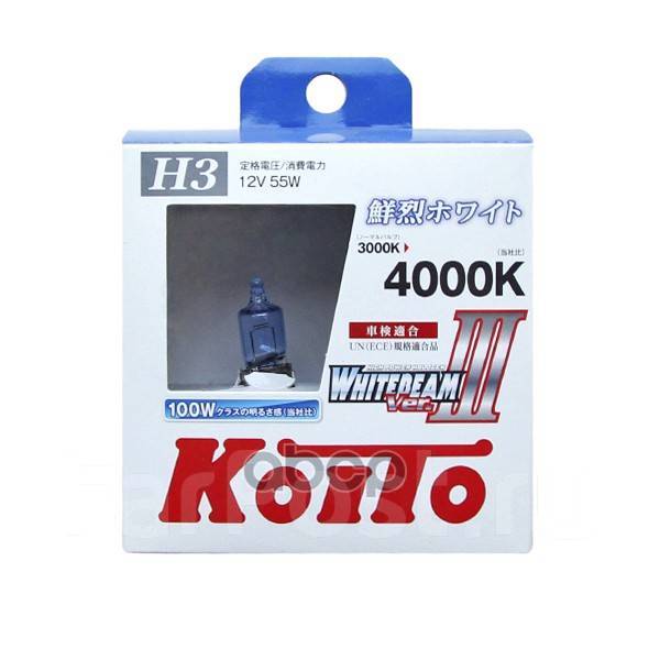 Лампа Высокотемпературная Koito Whitebeam H3 12v 55w (100w) 4000k ...
