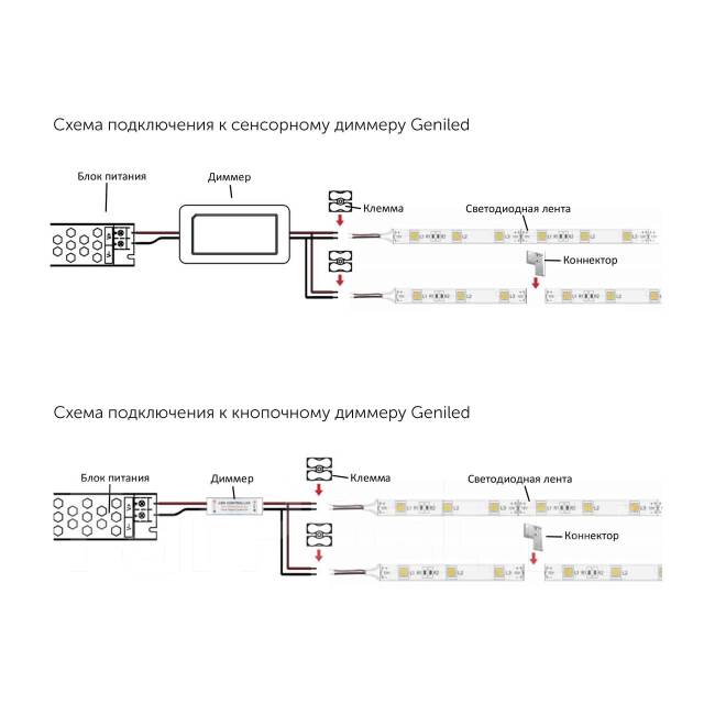 Светодиодная лента Geniled GL-240SMD2835 12В 20Вт/м 10х5000 3800-4200К ...