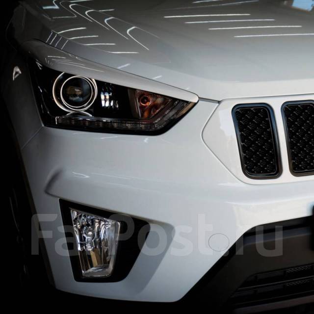 Реснички накладки на фары Hyundai Creta (Хендай Крета) 2015-2021г ...