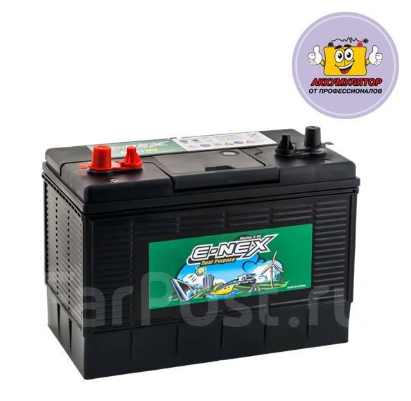 E-NEX DC31MF (100А/ч, 800А, 2024г. ), кальциевый, прямая (правое), 100 ...