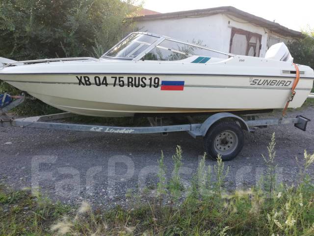 Катер Sunbird Corsair 150, подвесной, бензин, 1994 год, 4,65 м. 70,00 л ...