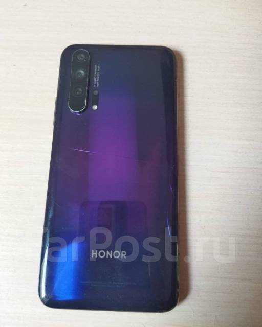 Телефон Honor 20 pro 256 гб, 6.26", моноблок, фиолетовый, б/у, в ...