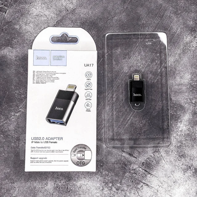 Адаптер Lightning to USB Hoco UA17 Чёрный, новый, под заказ. Цена: 550 ...