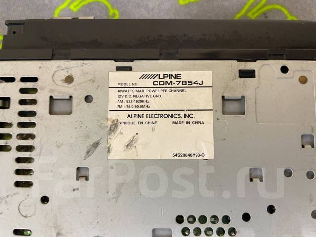 Магнитофон Alpine CDM-7854J - Магнитолы во Владивостоке