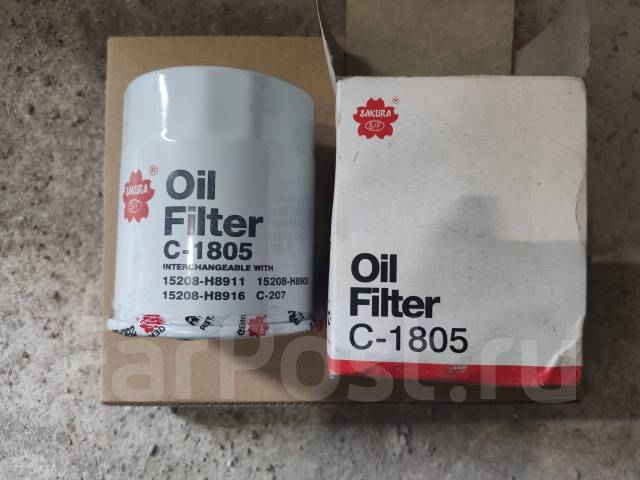 Фильтр масляный sakura C-1805 купить в Уссурийске по цене: 350 ...