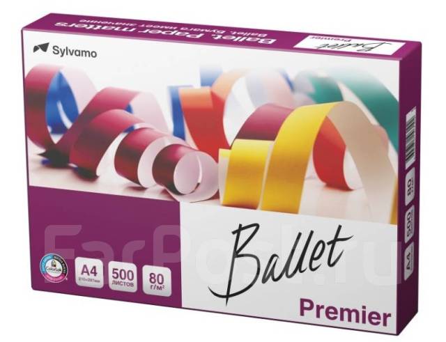 Бумага для офисной техники Ballet Premier А3, марка A, 80 г/кв. м, 500 ...
