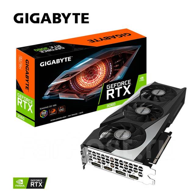 Видеокарта Gigabyte Nvidia GeForce RTX 3060 Gaming OC, новый, в наличии ...
