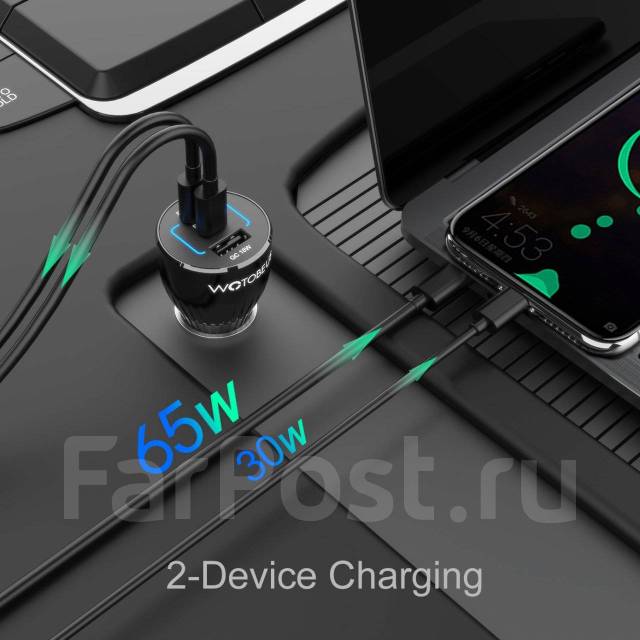 Авто. зарядное устройство Wotobe 95W PPS/PD3.0/QC4+/SCP/AFC/PE2.0/QC3.0 ...