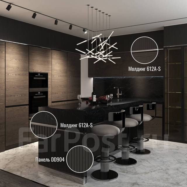 Панель стеновая DD904 3 Метра Decor-Dizayn из дюрополимера 3D Грани 150 ...