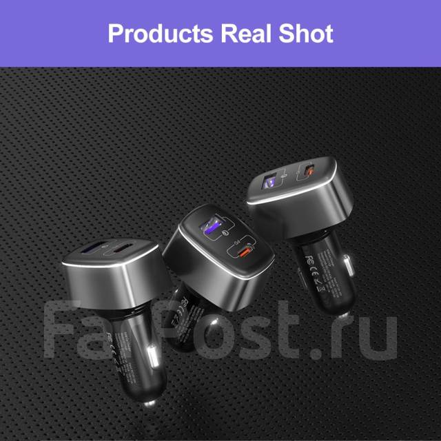 Авто. зарядное устройство Wotobe 83W QC3.0/PD3.0/PPS/AFC/SCP/Smart 2.4 ...