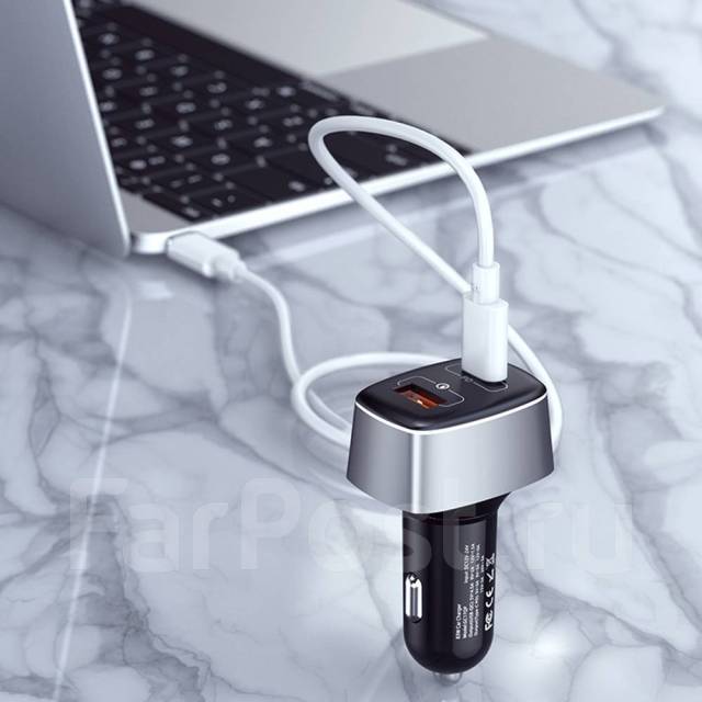 Авто. зарядное устройство Wotobe 83W QC3.0/PD3.0/PPS/AFC/SCP/Smart 2.4 ...