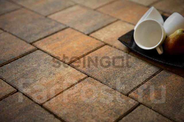 Тротуарная плитка (брусчатка) Steingot 80 мм Коллекция Новый город Штайн Бронз во Владивостоке ...