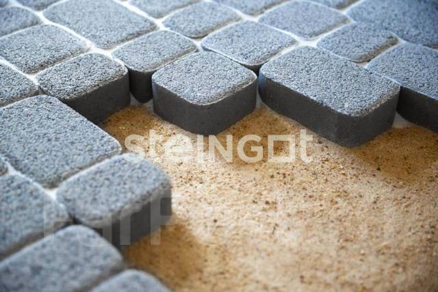 Брусчатка Steingot 60 мм. Коллекция Классика Granit Premium цвет Fumo Bello. Бетонная ...