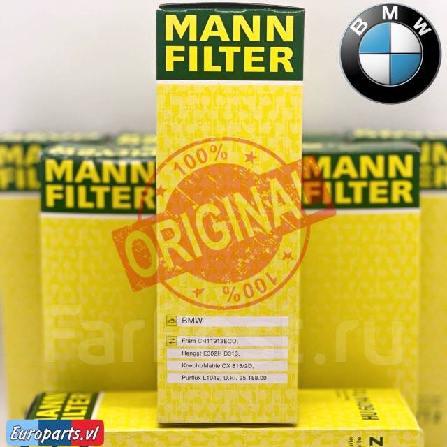 Масляный фильтр MANN BMW 5 G30, 7 G11, X3 G01. HU6014/1Z, 11428575211 ...