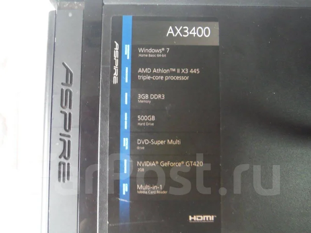 Системный блок ACER AX3400, б/у, в наличии. Цена: 11 000₽ во Владивостоке