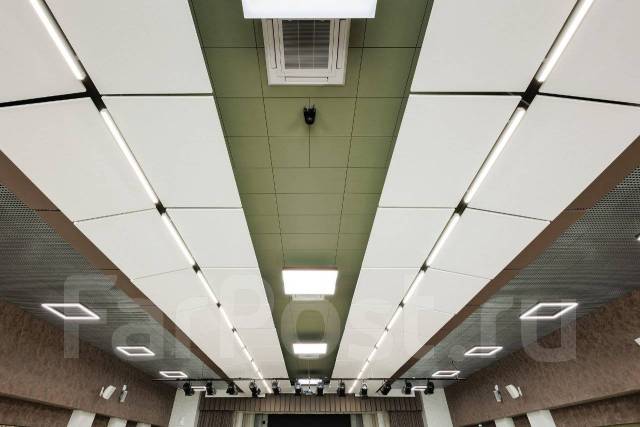 Подвесные потолки Армстронг, Кассетные, Грильято, Реечные, Кубообразные ...