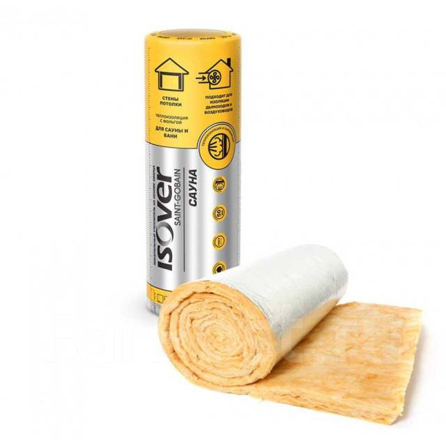 Стекломаты Isover Сауна-50 (рул 12500х1200х50, 15 м2, 0.75 м3), в ...