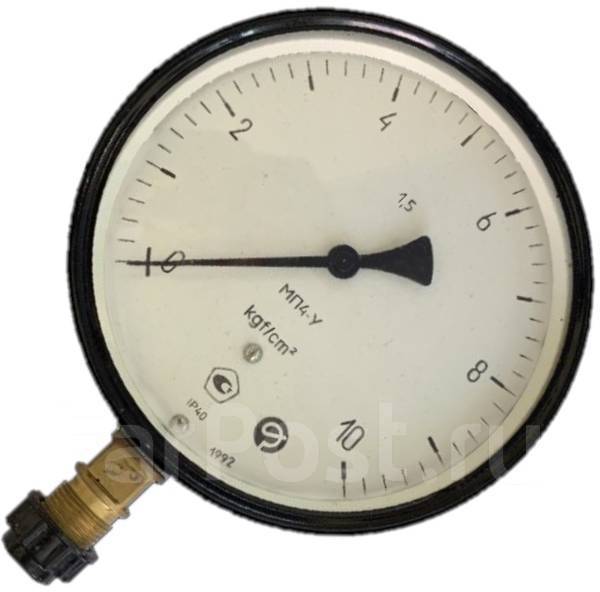 МП4-У манометр радиальный 0-10kgf/cm2 d-160mm к. т.1,5 IP40 M20*1,5R ...