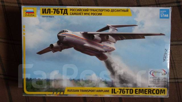 Модель самолёта ИЛ-76 тд 1/144 Звезда + Волга-Днепр + ПС-90, новый, в ...