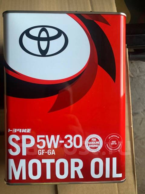 Моторное масло Toyota 5W30 SP Ilsac GF-6A Synthetic - Моторные масла во ...