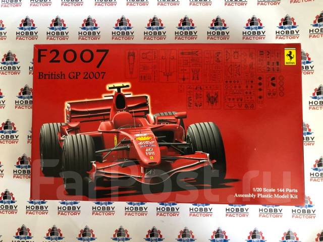 Пластиковая модель авто Ferrari F2007 British GP (Fujimi), новый, под ...