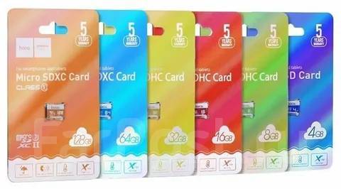 Карта памяти microSD Class 6 Hoco 4Gb/8Gb/16Gb/32Gb/64Gb, новый, в ...