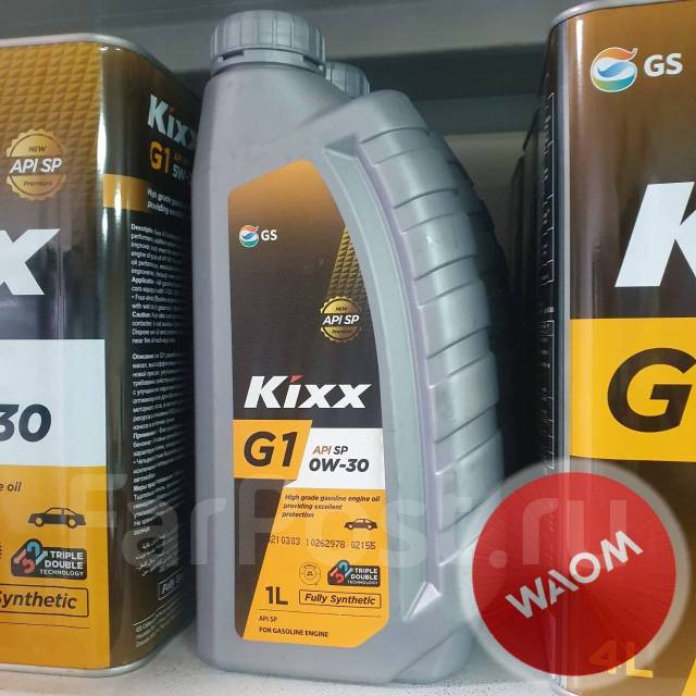 Масло синтетика GS KIXX G1 0W-30 SP/GF-6 1л WAOM, синтетическое, 1,00 л ...