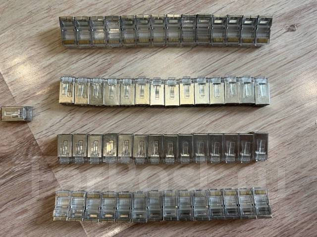 Интернет коннектор разьем RJ45 (RG45) экранированный с заземлением ...