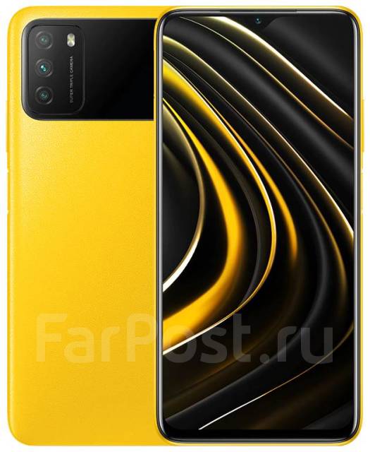 Poco m3 обмен, 6.53", моноблок, желтый, 4G LTE, Dual-SIM, б/у, в ...