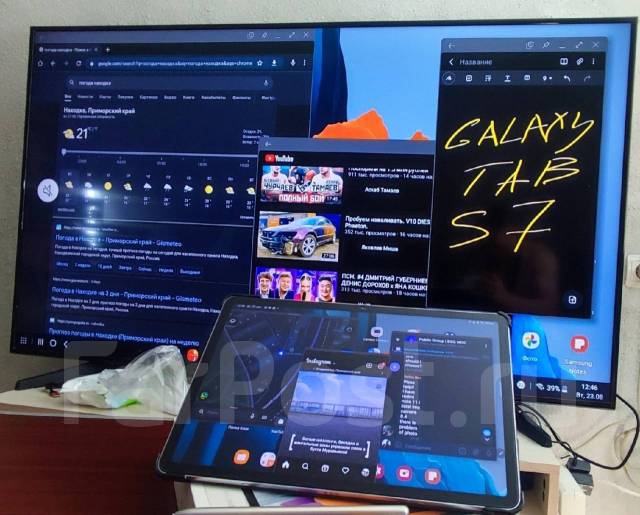 Samsung galaxy tab s7 128Gb, 11 дюймов, Android, б/у, в наличии. Цена: 45 000₽ в Находке