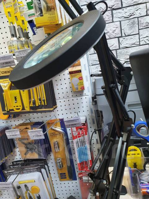 Лампа лупа настольная, D200 увеличение 5X 120 LED USB, с кронштейном ...