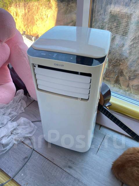 Мобильный кондиционер, DEXP, 25 м², б/у, в наличии. Цена: 8 500₽ во Владивостоке
