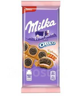 Шоколад Милка Орео с круглым печеньем, клубника, 92г - Продукты питания ...